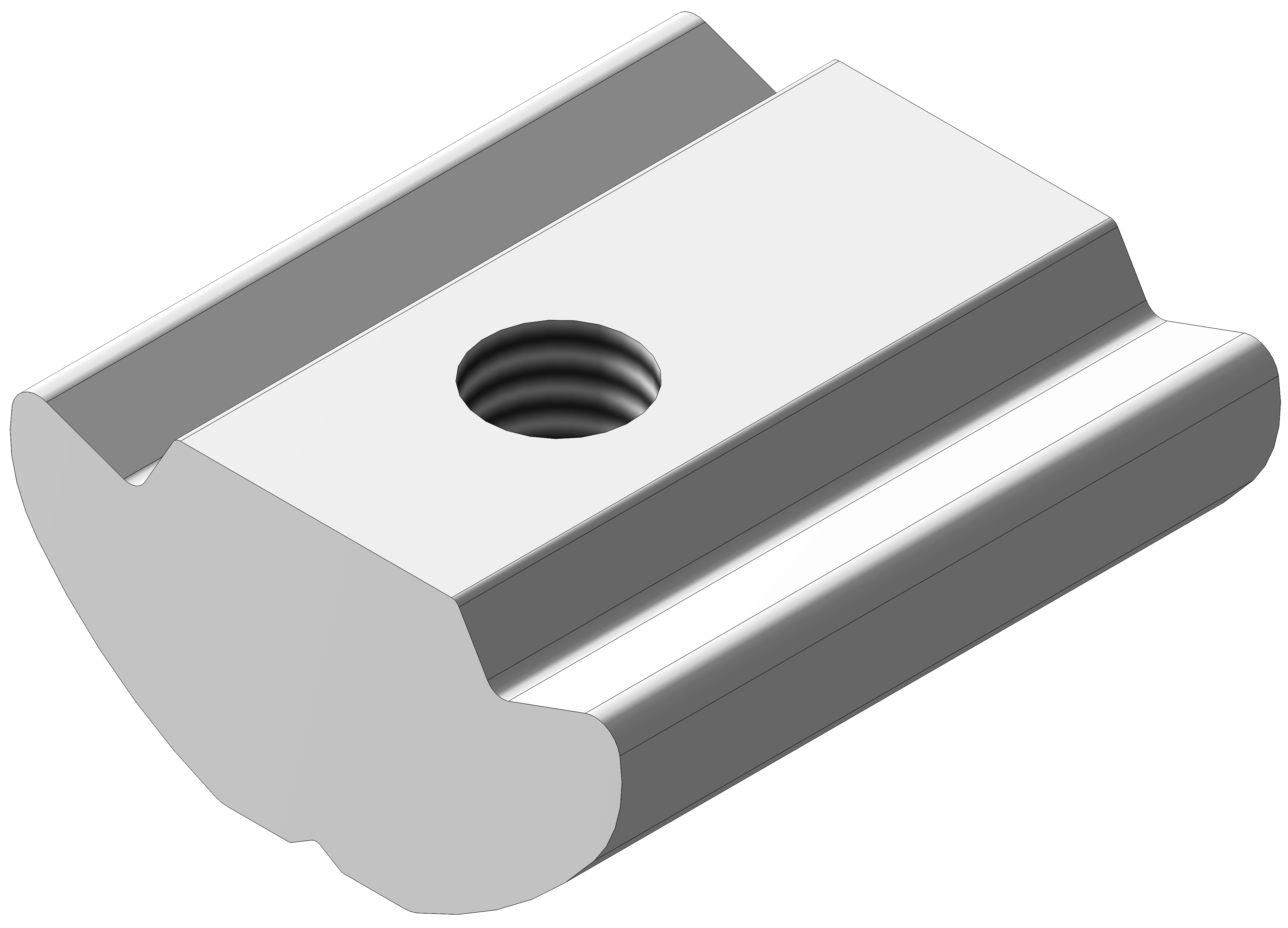 M5x0.8 20mm Bright Zinc 1-Hole Std Offset Nut (10 PK)